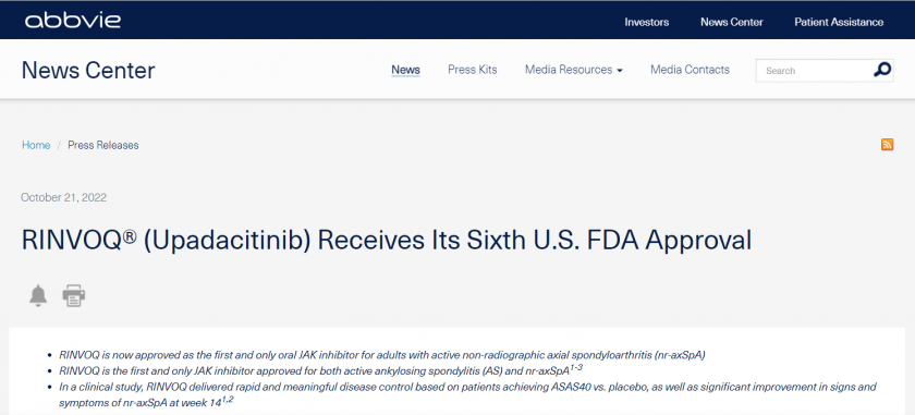 The world's first Upadatinib extended-release tablets approved by FDA ...